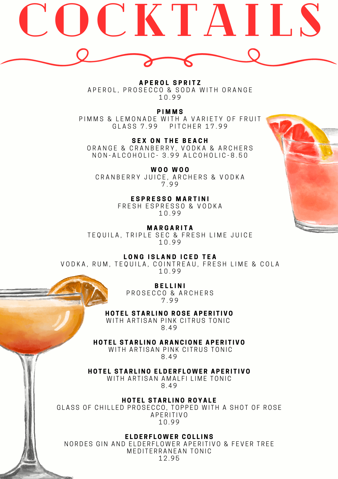 Cocktails - The Mortimer Arms Paultons Park New Forest